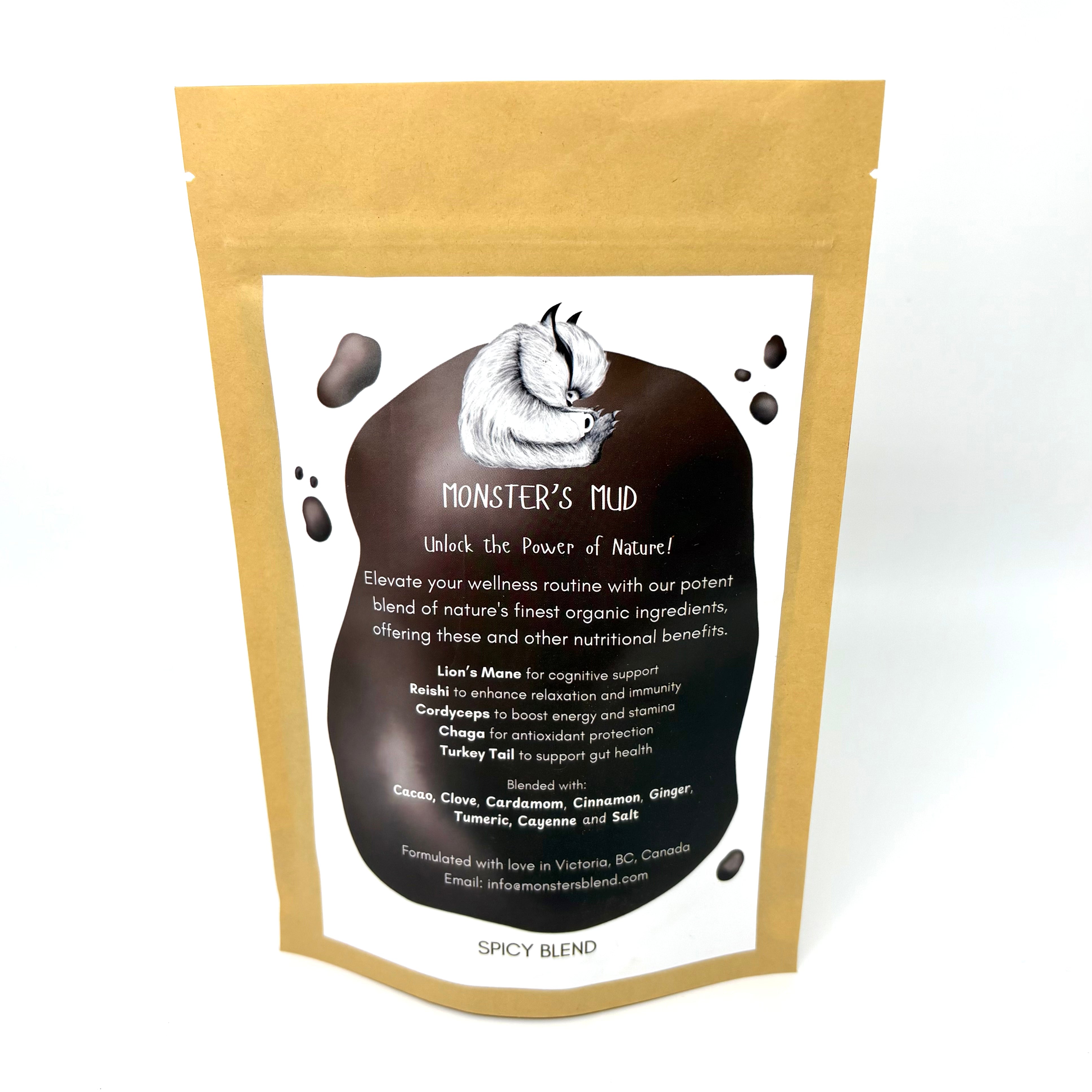 Organic 5 Mushroom Cacao Blend - No Caffeine, Sweetener or Creamer ...